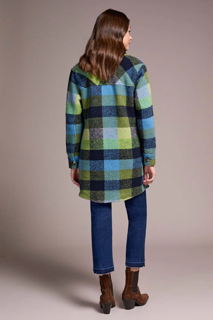Tribal Nightfall Plaid Knit Shacket | Barbara Jeans